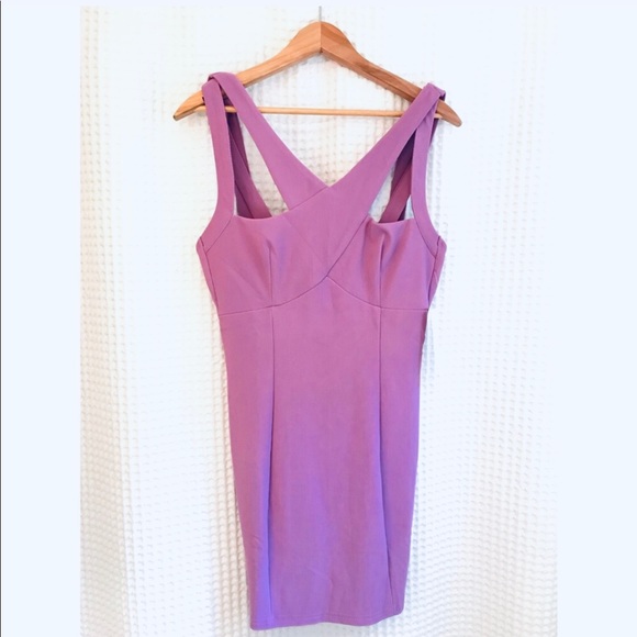 Tobi | Dresses | Nwt Tobi Purple Cutout Cross Neck Bodycon Dress S ...